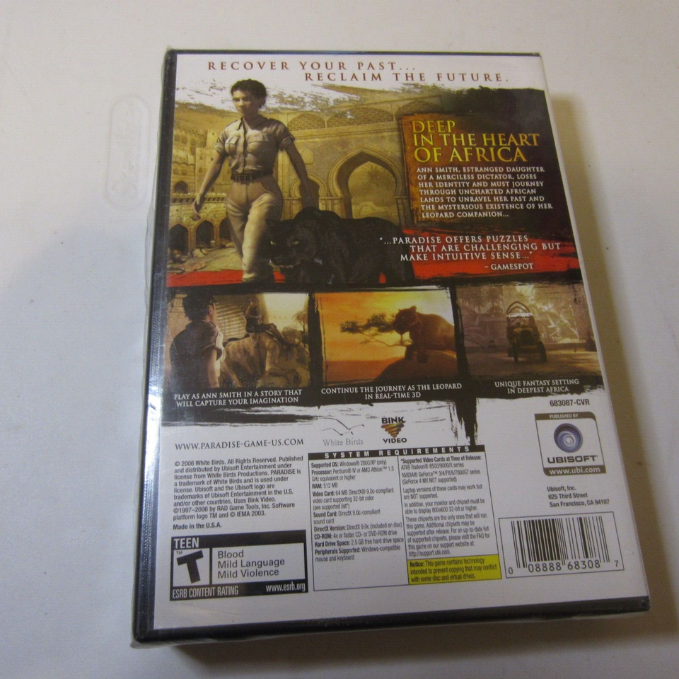 Paradise -Benoit Sokal PC CD-ROM SOFTWARE Video Game 05 Ubisoft RARE ...