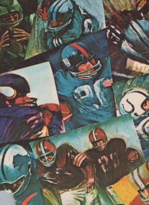 1967 NFL Football Vintage Art Collage Artwork Page from Magazine ...
