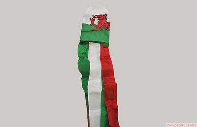 WALES Windsock wind sock 5 feet 150cm 60 inches flag flags WELSH DRAGON ...