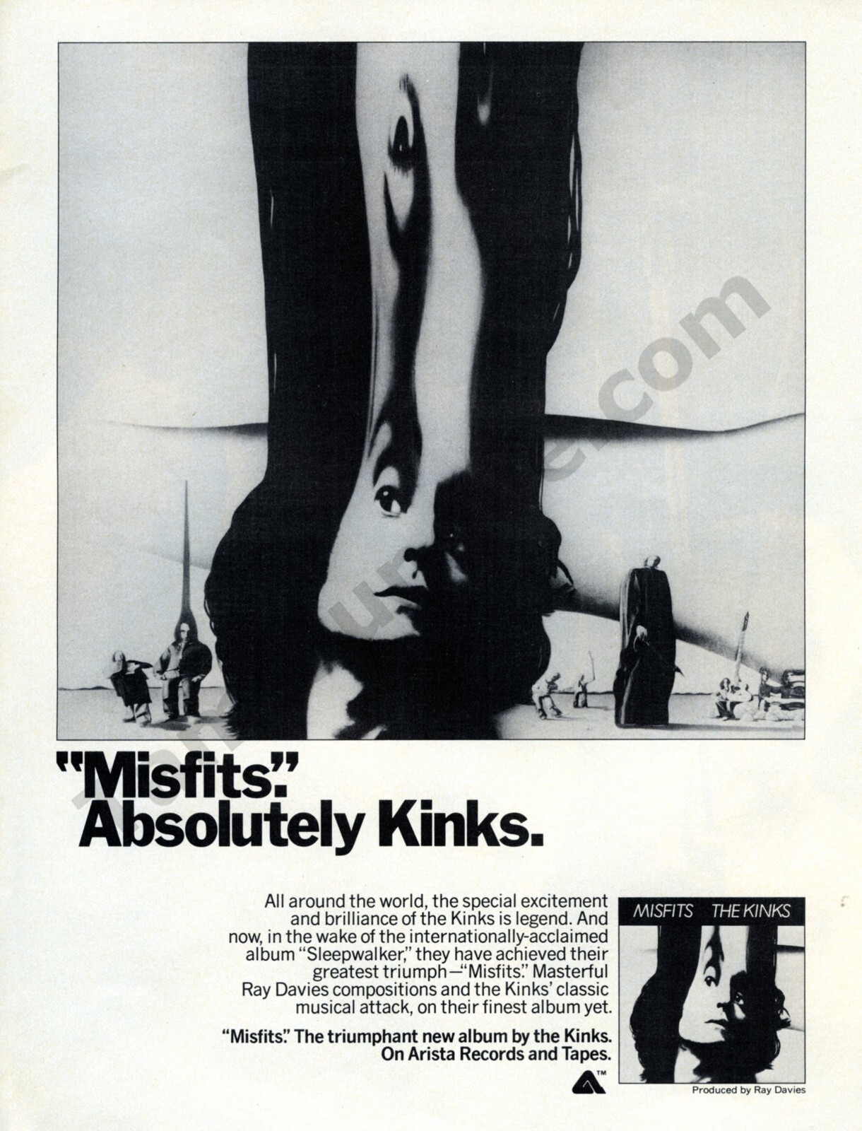 1978 Kinks Misfits Album Promo Old Print AD Decor Idea or Collector ...