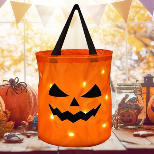 Halloween Large Candy Bags LED Light Up Goody Tote Bag Party Favors ...