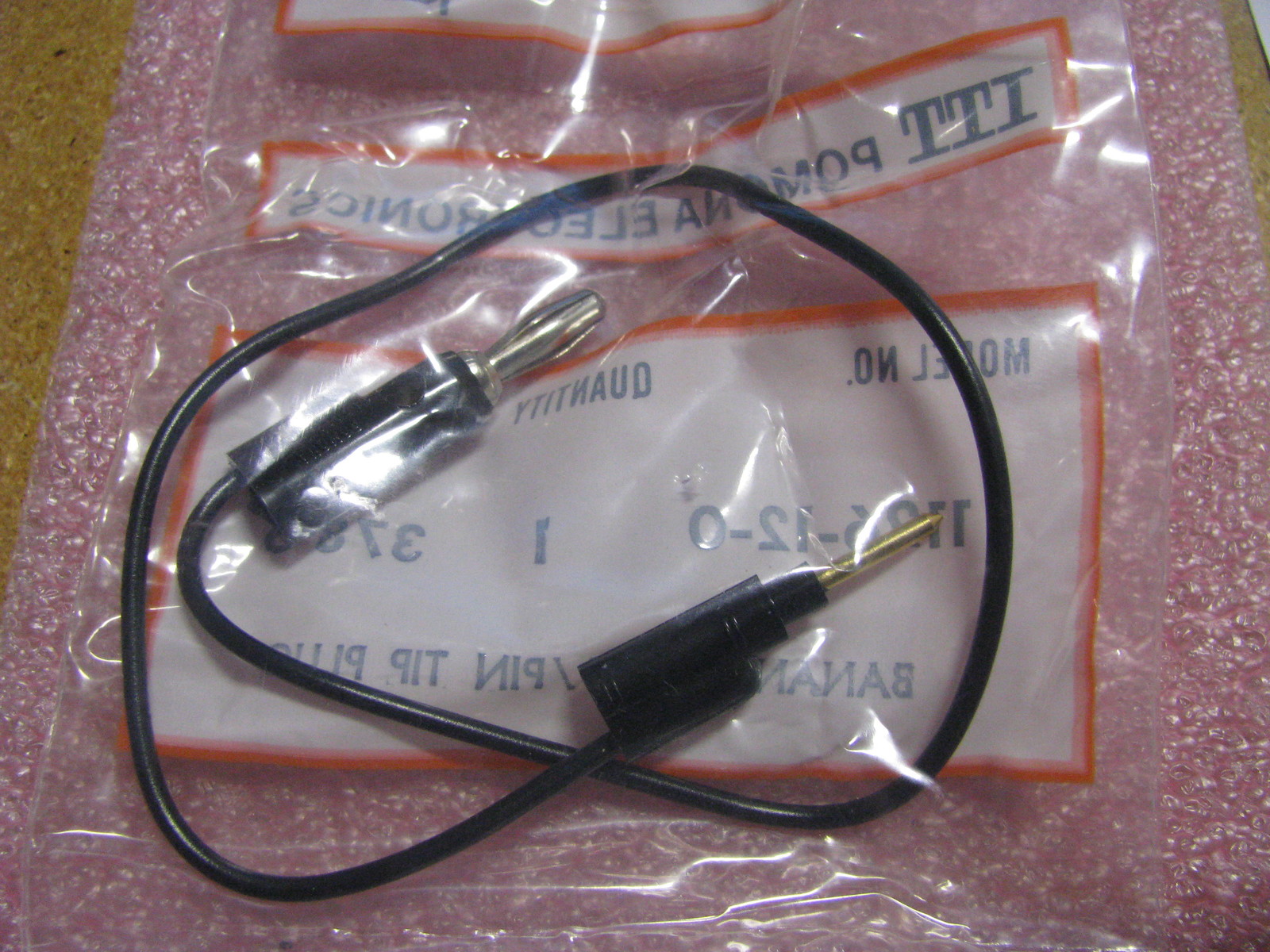 ITT POMONA BANNANA PLUG/PIN TIP PLUG 12" PART # 1126-12-0 NSN: 6625-01 ...