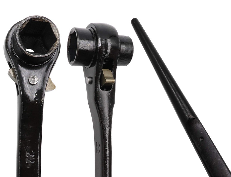 2-Pack Hexagon Scaffold Quick Wrench, 19mm/22mm Ratchet Spanner, Double ...