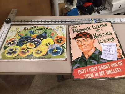 LOT OF TWO CRAPPY METAL SIGNS | eBay