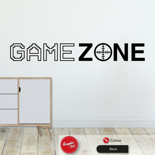 Gamezone Gaming Wall Art Sticker Boys Girls Kids Gamer Bedroom Decal ...