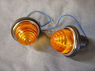 LUCAS TYPE L594 MINI INDICATOR AMBER LENS SIDE FLASHER PAIR | eBay
