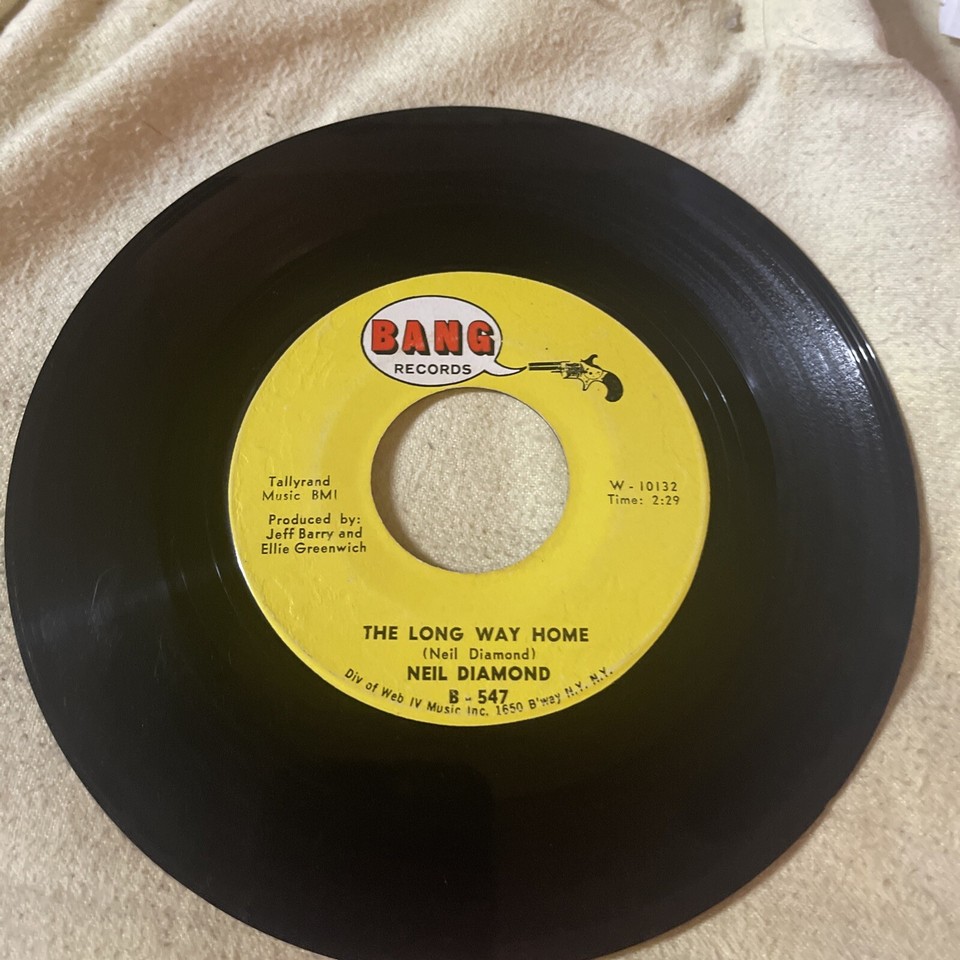 Thank Lord For Night Time Single Record Vinyl 45 RPM Neil Diamond Bang ...