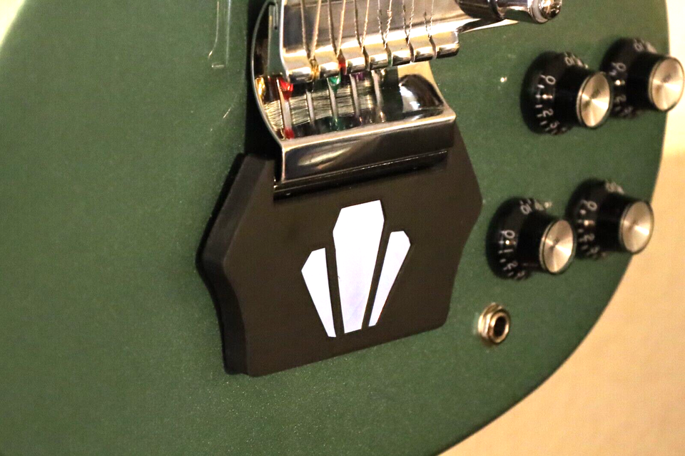 Tailpiece Vibrato Tremolo Lyre Vibrola Ebony (Plastic) block Gibson ...