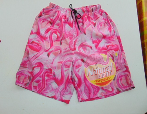 Natural Light Naturdays Beer Flamingo Mens Swimming Trunks, Size: Large ...