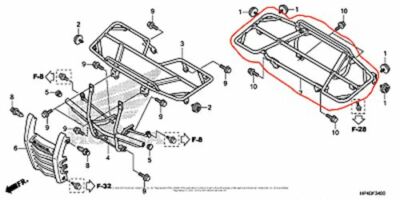 NEW OEM HONDA FOURTRAX RANCHER TRX 420 REAR RACK CARRIER LUGGAGE ...