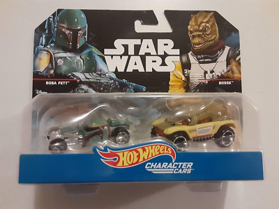 Disney Hot Wheels Star Wars 2-Pack Cars BOBA FETT & BOSSK Mint Sealed ...