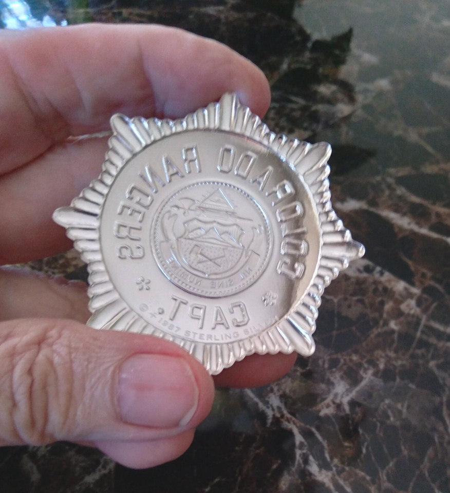 Colorado Rangers Capt. Badge- 1987 Franklin Mint Sterling Silver | eBay