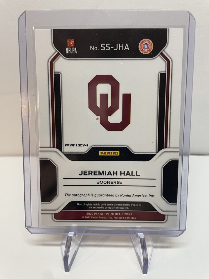 2022 Panini Prizm DP Jeremiah Hall Sensational Signatures Green Auto # ...