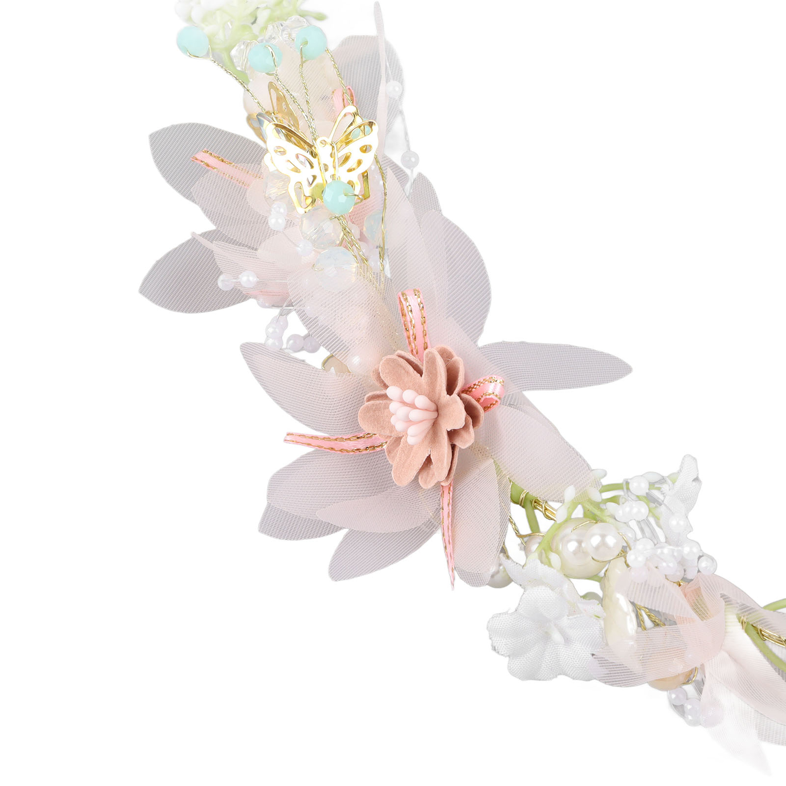 Bride Head Garland Handcrafted Headpiece Bridal Floral Headband Party ...
