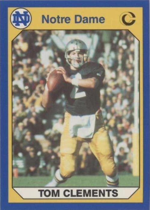 1990 Collegiate Collection University of Notre Dame - Tom Clements #84 for sale online | eBay