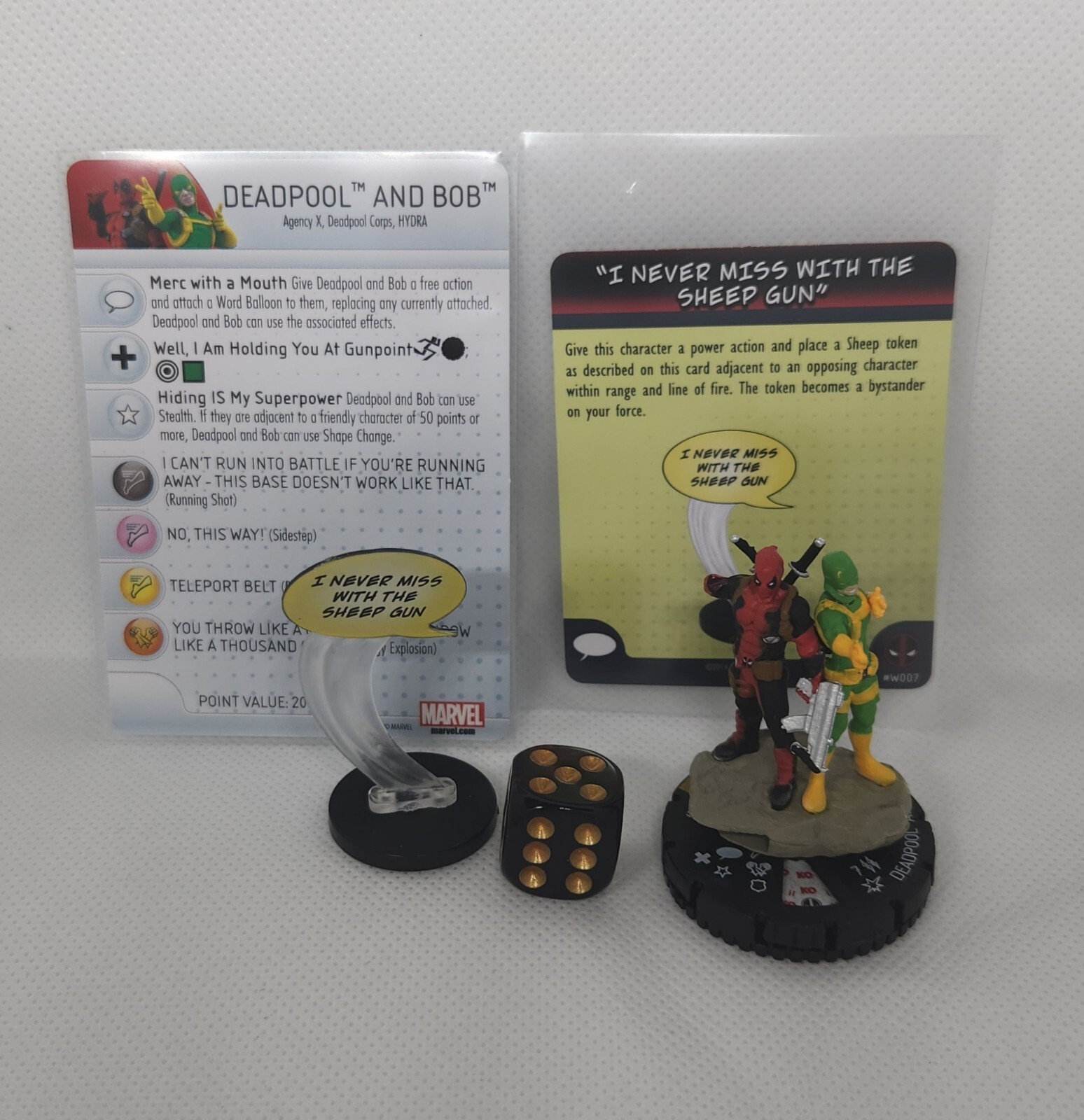 HeroClix Deadpool and Bob 049 Marvel Deadpool Set Legacy Figure W/Word ...