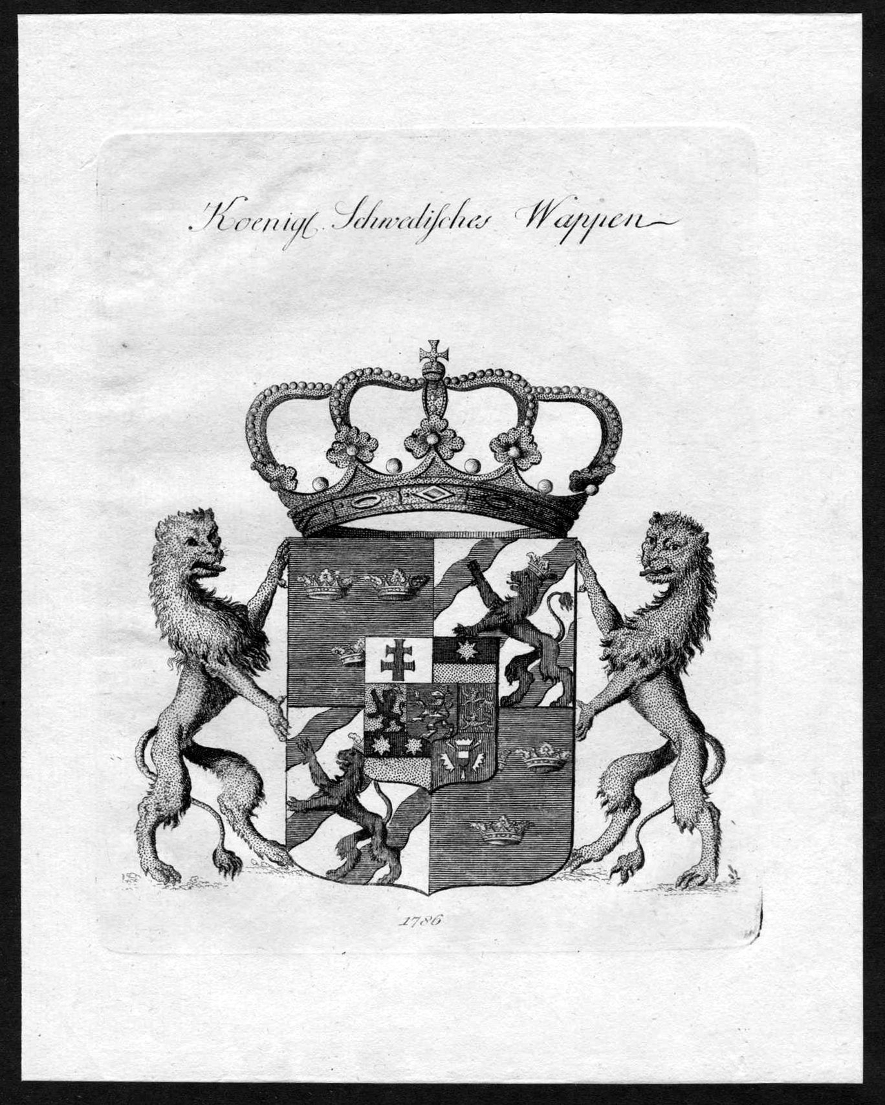 1786 Sweden Sverige Sweden Emblem Coat Of Arms Heraldry Copperplate | eBay
