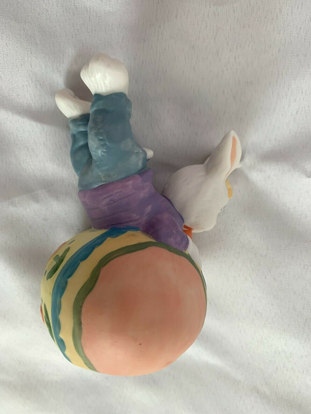 Multi 4" Easter Bunny Rabbit Doing Handstand on Egg Figurine | eBay