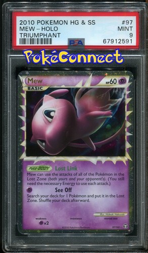 PSA 9 Pokemon Mew Prime HGSS: Triumphant 97/102 Holo Rare Card | eBay