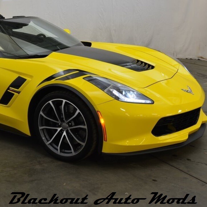 2015-2019 C7 Corvette GS Z06 Gloss Black Fender Hash Stripes Vinyl ...