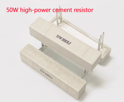 50W High-power Cement Resistor 1R/2/3/4/5/6/8/10/12/20/25/100 ohms/200 ...