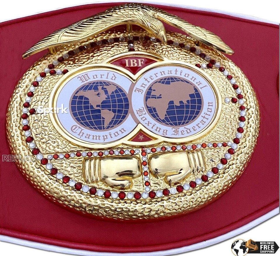 IBF World Boxing Champion Title Belt Flux Leather 3D Design Adult Size ...