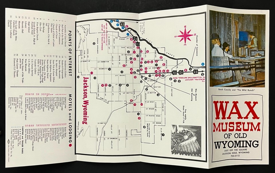 1960s Jackson Hole Wyoming Wax Museum Gift Shop Vintage Travel Brochure ...