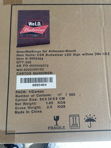 BUDWEISER WE I.D. COUNTDOWN LED SIGN MAN CAVE BAR DORM ROOM BEER | eBay
