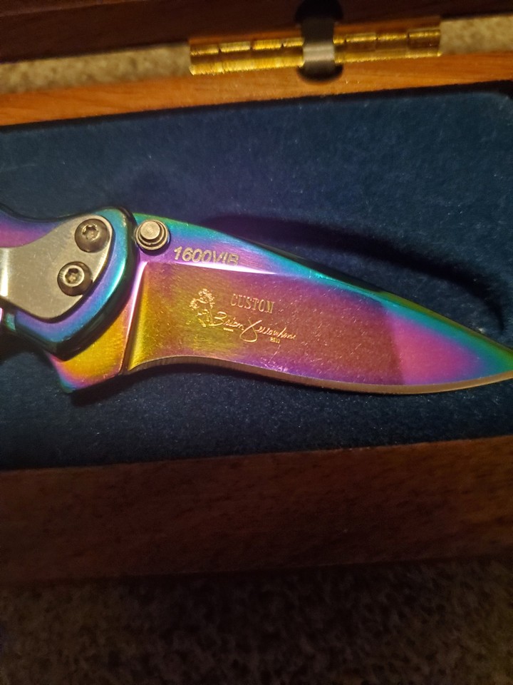 Kershaw Rainbow Chive Knife with Unicorn and Inlays by Brian ...