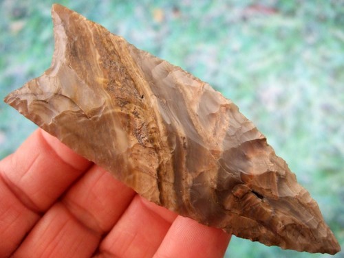 Super Fine 3 7/8 inch Texas Alibates Flint Clovis Point with COA ...