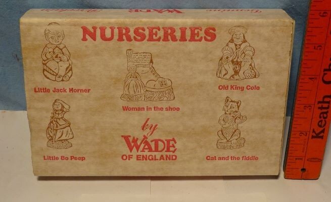 * Vintage 1970 s - WADE Tea - NURSERY RHYMES promo set - w ORIGINAL BOX ...