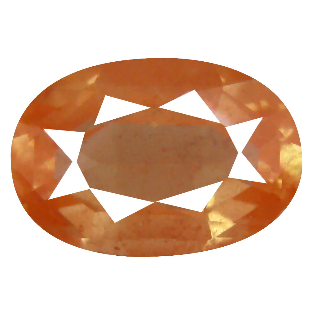 4.27 ct Supreme Oval Cut (13 x 9 mm) Orange Red Color Labradorite ...