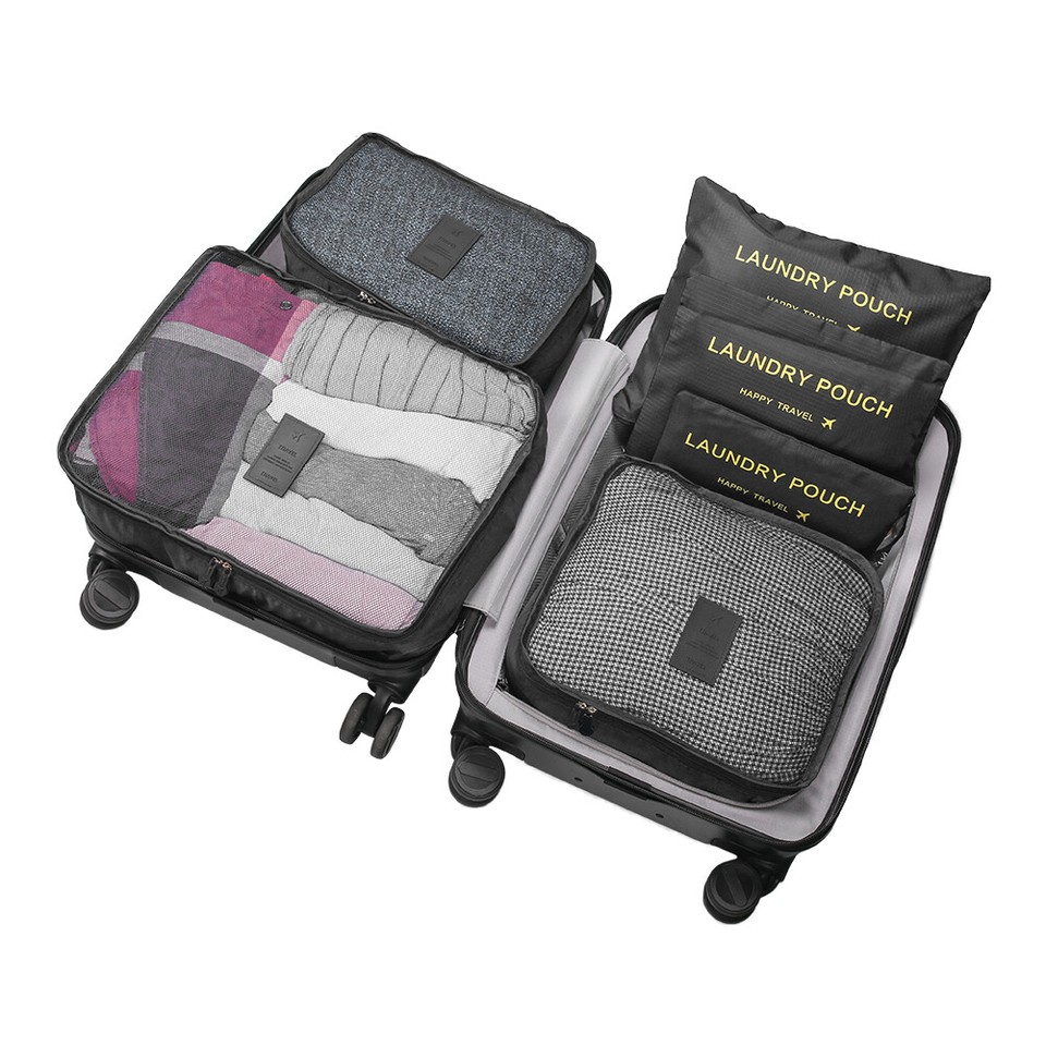 6PCS Luggage Packing Cubes Bag Organizer Suitcase Set For Travel ...