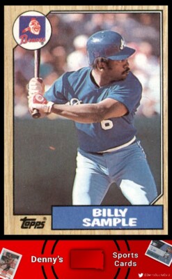 1987 Topps #104 Billy Sample Atlanta Braves Baseball Card | eBay