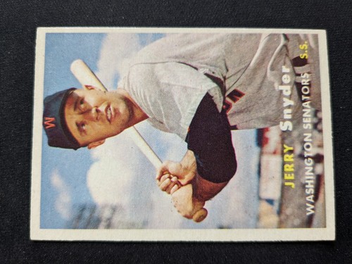 1957 Topps Baseball Card # 22 Jerry Snyder - Washington Senators (EX ...