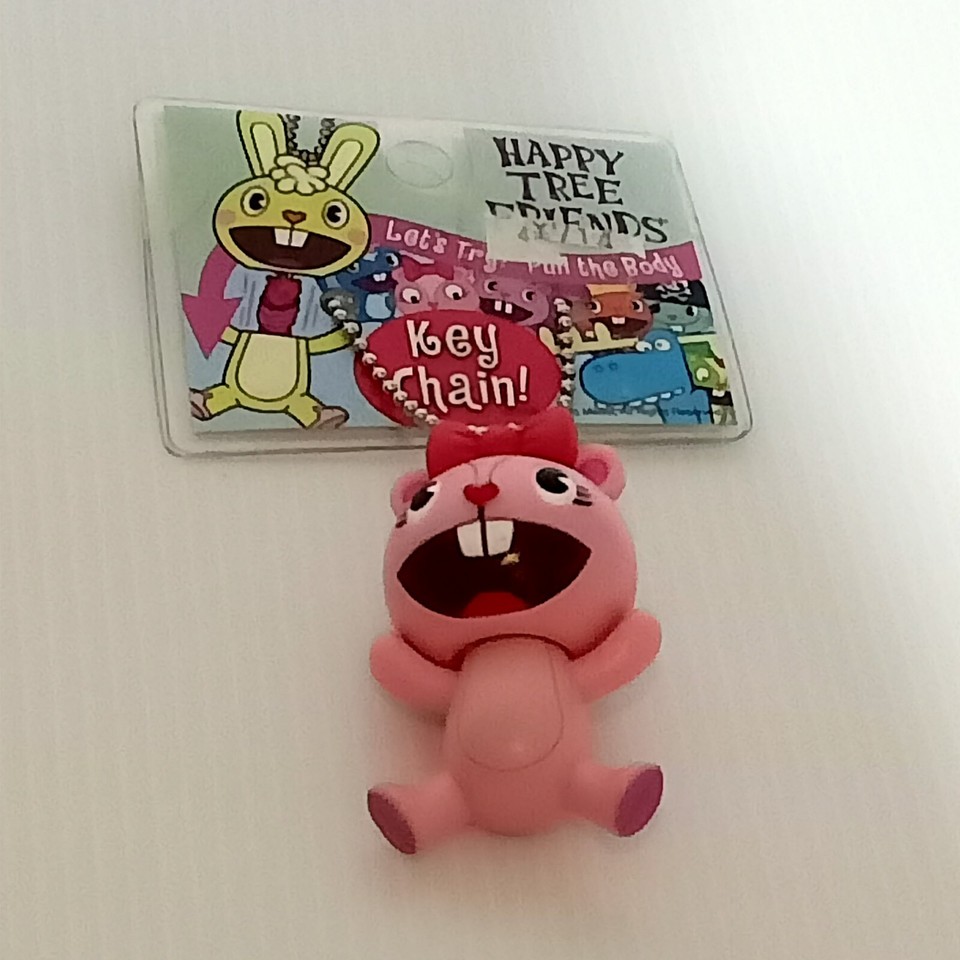Happy Tree Friends Giggles Figure Keychain Pull the Body Toy Mondo 2009 ...