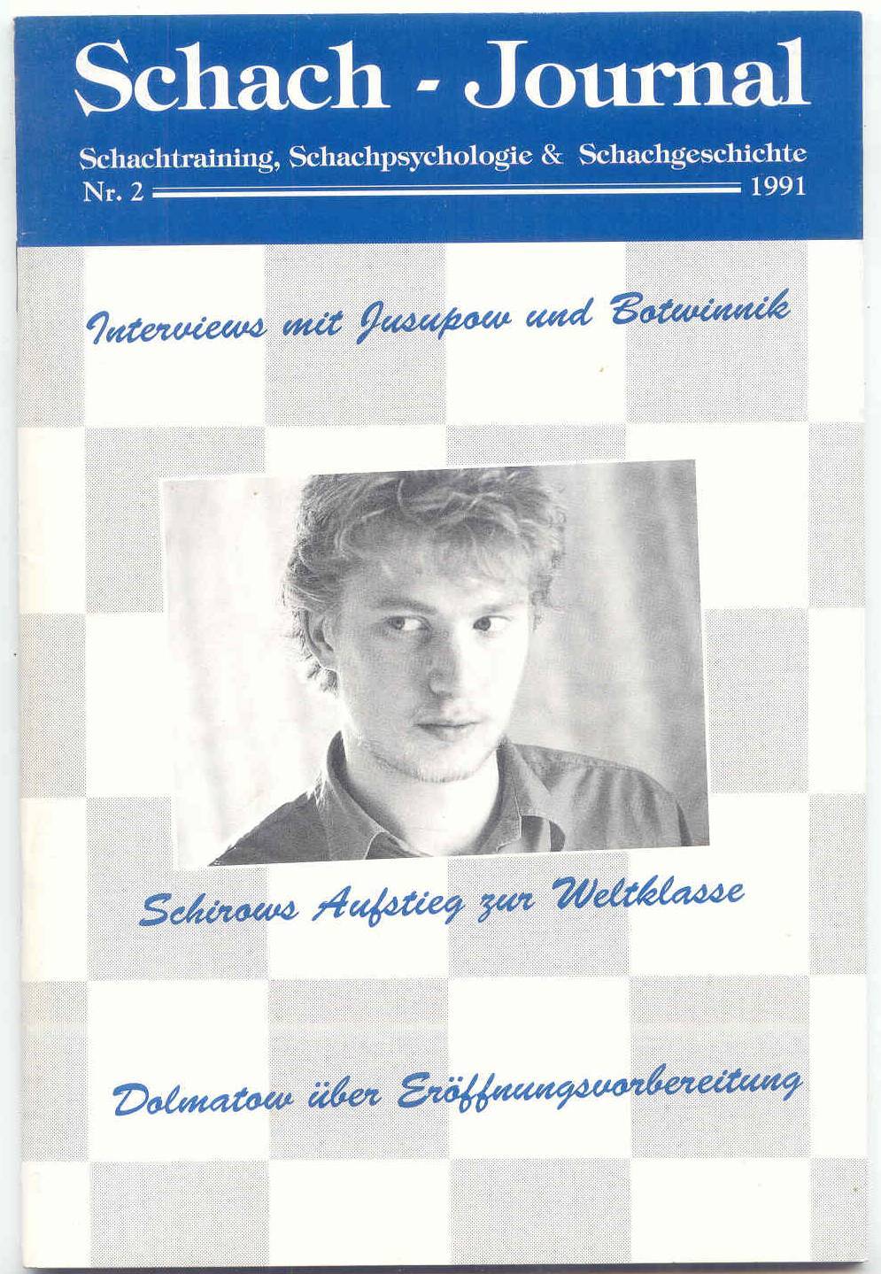 German Chess Magazine Schach Journal Nr.2 1991 Edition Marco, Verlag ...