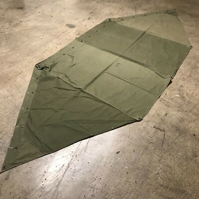 NOS US ARMY / USMC ORIGINAL WWII OD Shelter Half, 1/2 Shelter Only ...