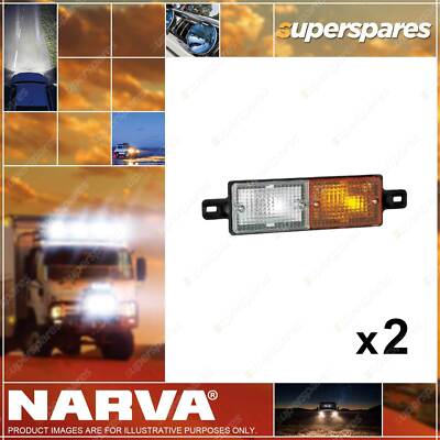 2 x Narva Front Direction Indicator and Front Position Lamps Amber ...