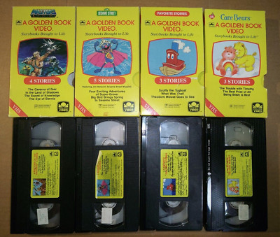 A Golden Book Video VHS He-MAN MOTU, Sesame Street, Favorite Stories ...
