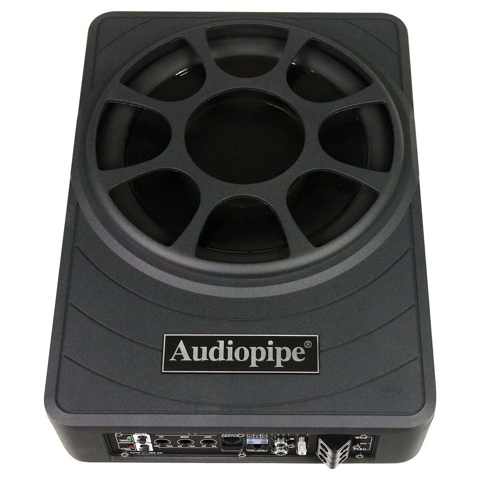 AUDIOPIPE APLP-1030 10" 250W RMS LOW PROFILE AMPLIFIED SUBWOOFER ...