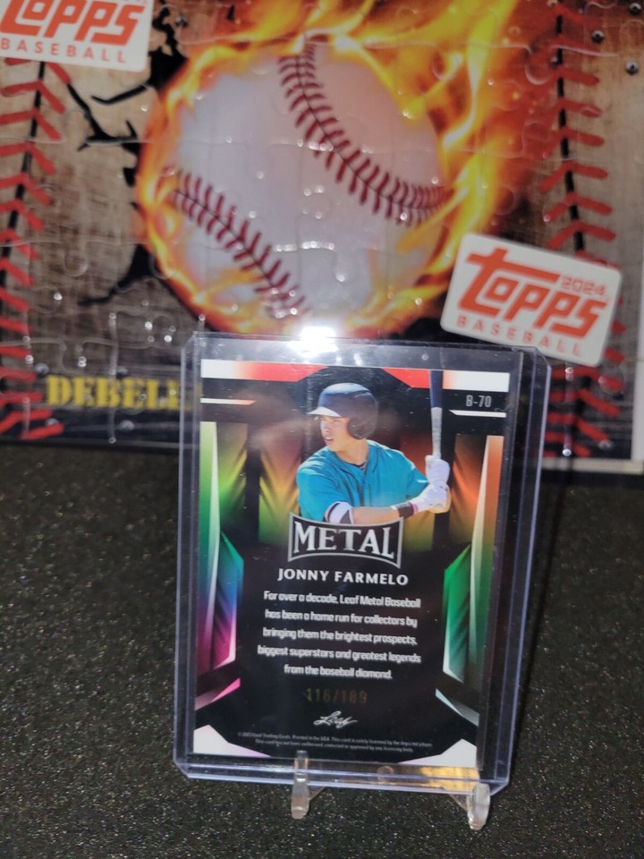 2023 Leaf Metal Baseball Johnny Farmelo Rookie Prizm Silver /189 | eBay