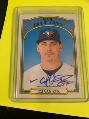 2021 TOPPS HERITAGE CJ VAN EYK GCL BLUE JAYS ~ AUTOGRAPH | eBay