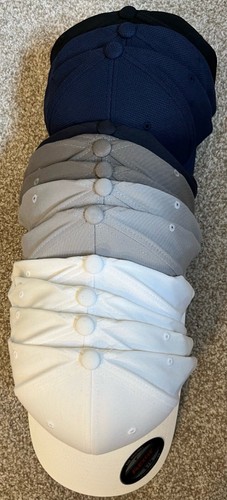 12-LOT BUNDLE Blank FLEXFIT Cap Hat 6277 & 6577CD Assorted Sizes ...