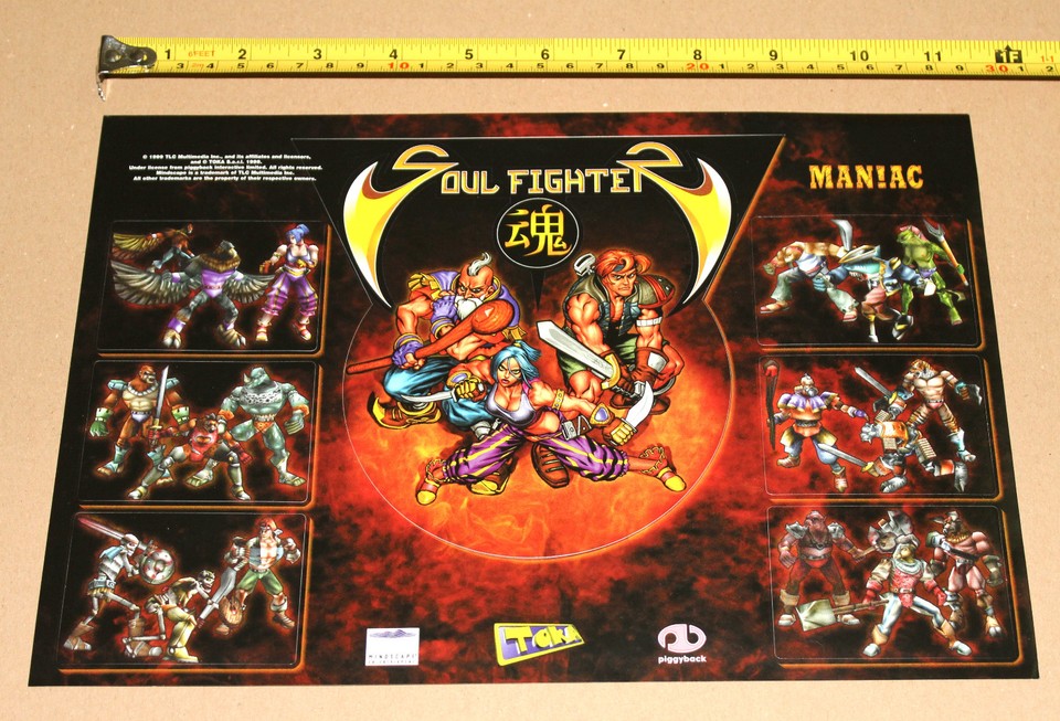 1999 Soul Fighter Sticker Set for the Sega Dreamcast Console very Rare ...