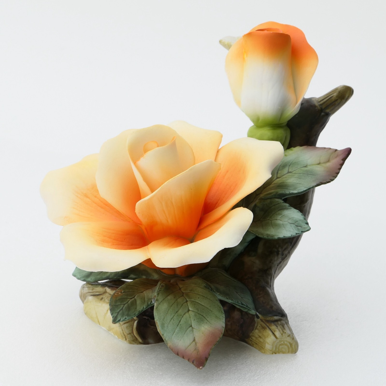 Lefton Porcelain PINK ROSE with ROSE BUD Hand Painted #00684 Figurine ...
