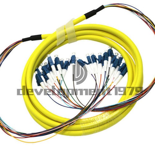LC to LC Single Mode 12 Strand 9/125 Indoor Fiber Cable Optical Patch ...