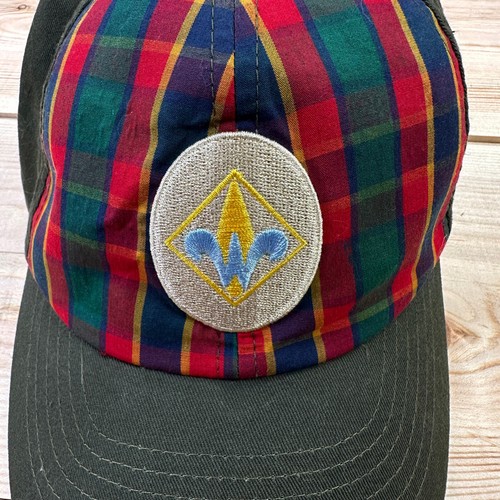Webelos Cub Boy Scouts Of America Plaid Green BSA Snapback Hat Cap SM ...