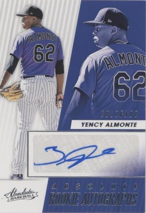 2019 Panini Chronicles - Absolute Rookie Autographs Yency Almonte #ARA ...