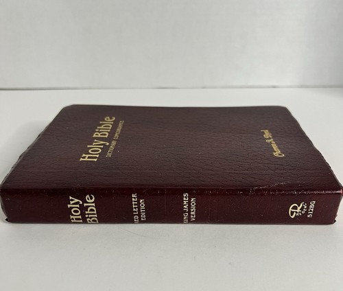 Holy Bible King James Version KJV Red Letter Dictionary Concordance ...